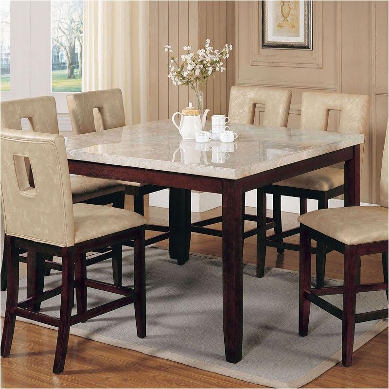 17059 Acme Furniture Counter Height Table White Marble walnut