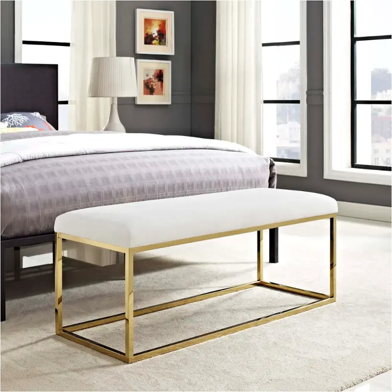 Eei-2851-gld-ivo Modway Furniture Anticipate Fabric Bench