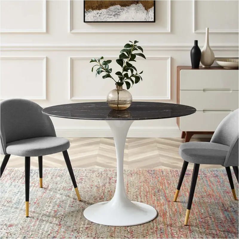 Eei-5169-whi-blk Modway Furniture Lippa Dining Table