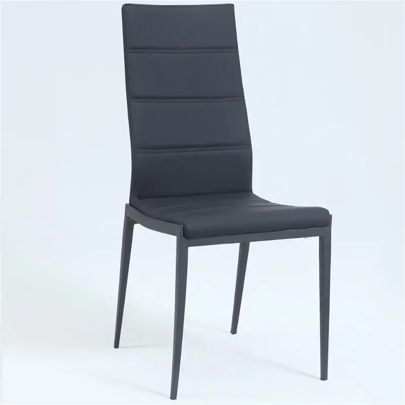 Jackie-sc-blk Chintaly Imports Furniture Jackie Dining Side Chair