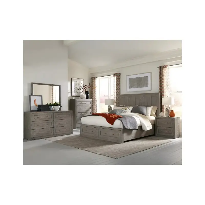 682-050hb-st Klaussner Furniture Studio Gray Queen Bed St
