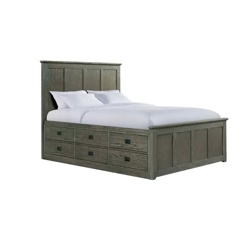 Op-br-5856ks-pew Intercon Furniture Oak Park - Pewter Bed