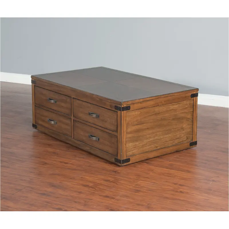 3299nw-c Sunny Designs Coffee Table With 4 Drawers And Casters