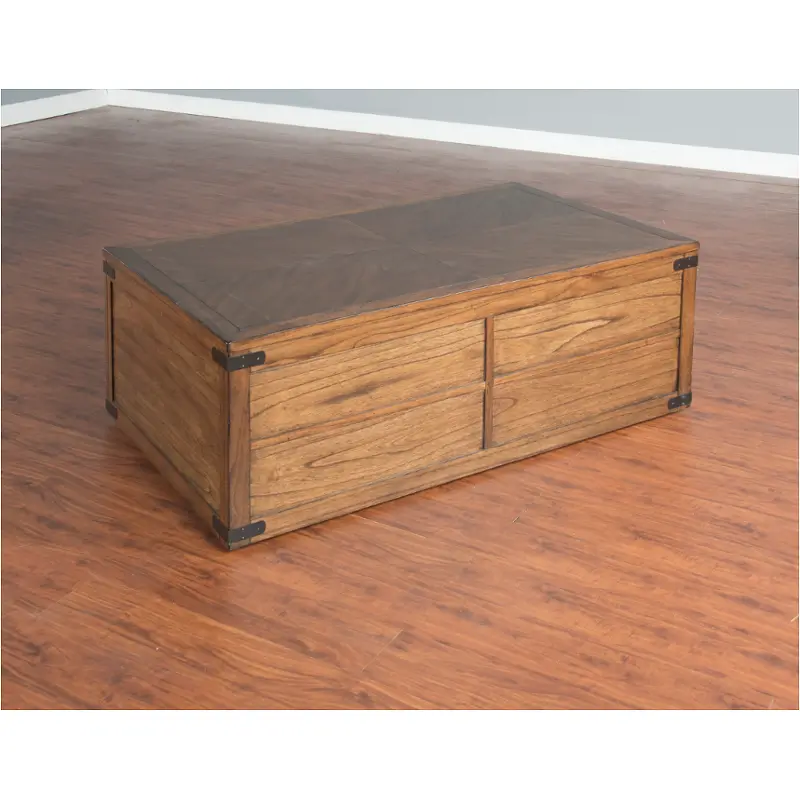 3299nw-c Sunny Designs Coffee Table With 4 Drawers And Casters