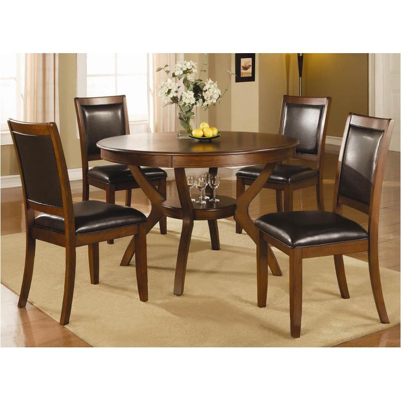 102171 Coaster Furniture Nelms Dining Table With Shelf Deep Brown