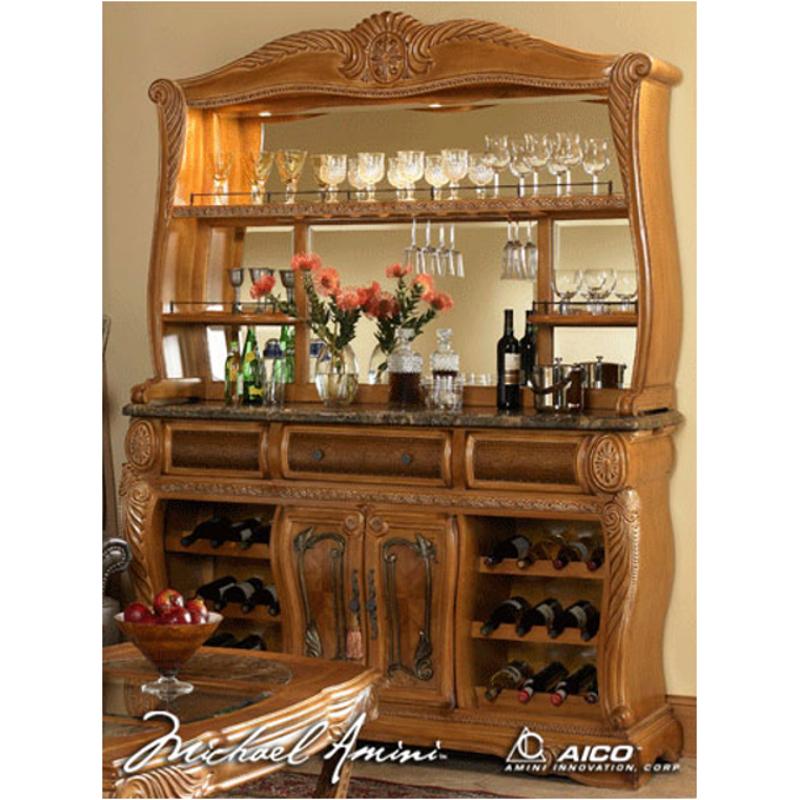 63509t-27 Aico Furniture Trevi Accent Wall Bar - Latte