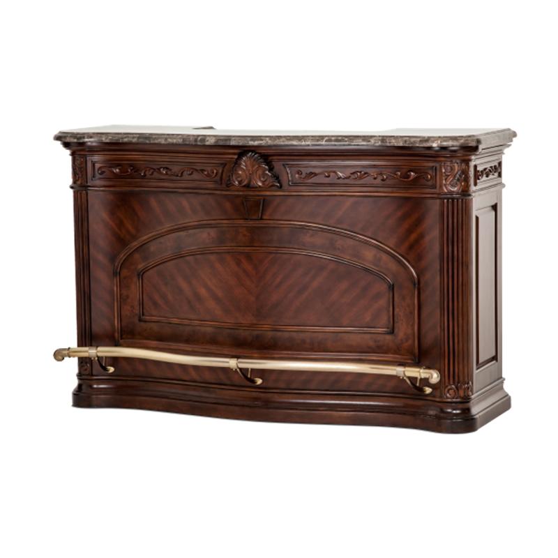 58500b-44 Aico Furniture Villagio Bar With Marble Top