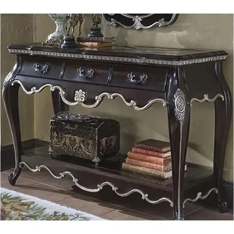 54223n-59 Aico Furniture Lavelle Truffle Console Table-truffle