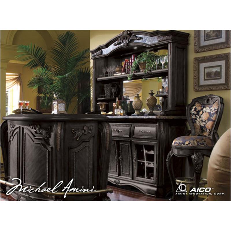 67509t-83 Aico Furniture Oppulente Regal Black Wall Bar Top