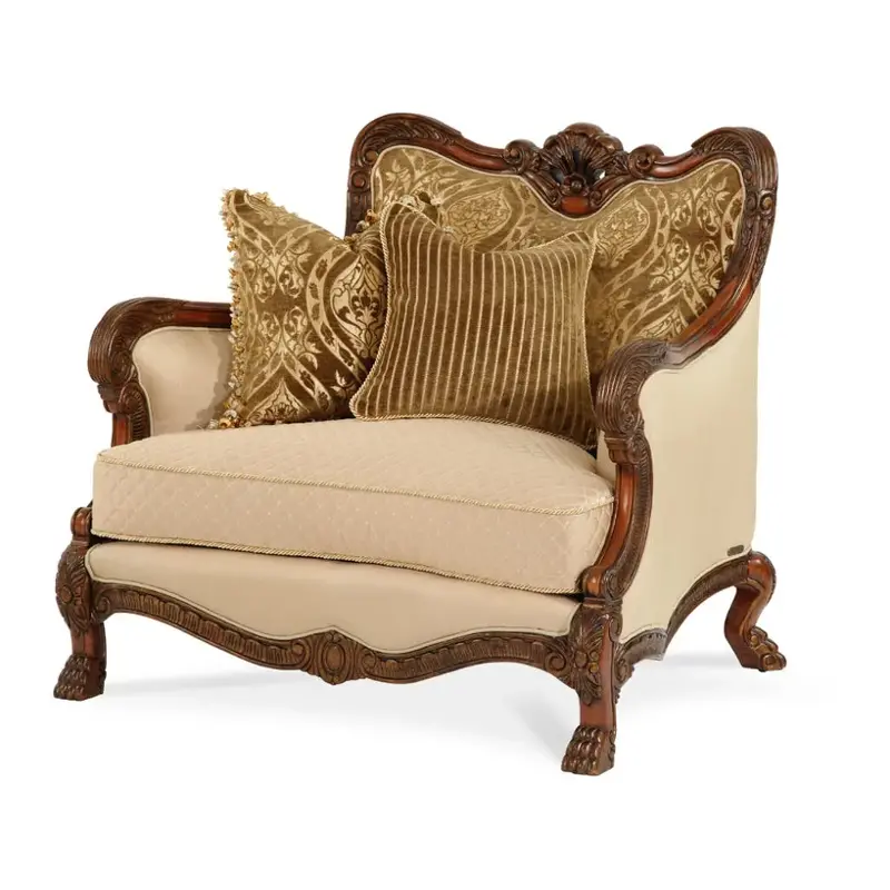 75838-angld-39 Aico Furniture Wood Trim Chair And A Half