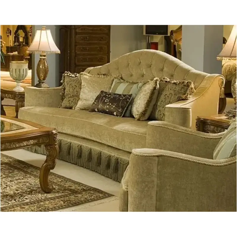 68815-linen-00 Aico Furniture Venetian Tufted Sofa