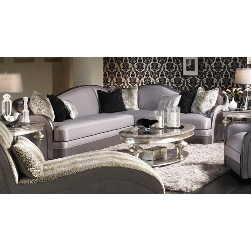 03823-silvr-00 Aico Furniture Hollywood Swank Raf Corner Loveseat