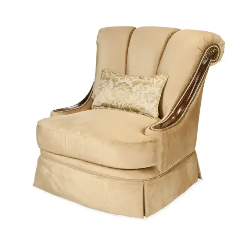 79839-chpgn-40 Aico Furniture Wood Trim Swivel Chair