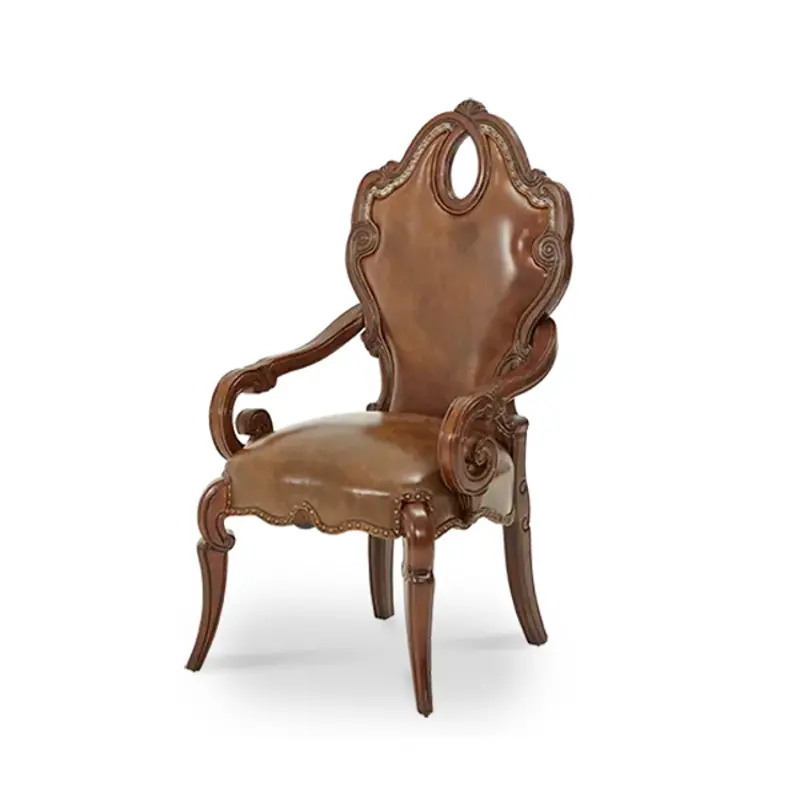 57444n-51 Aico Furniture Sovereign Arm Chair-leather Seat