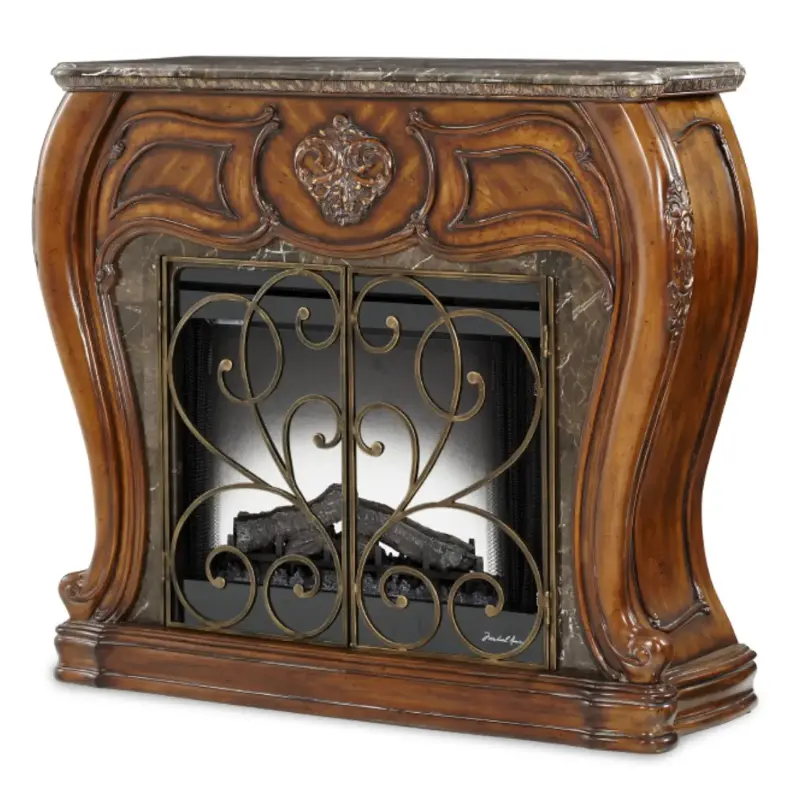 54220m-34 Aico Furniture Lavelle Melange Fireplace Marble Top