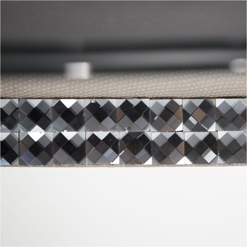 08101-00 Aico Furniture 60in Shaped Glass Dining Table-cristal