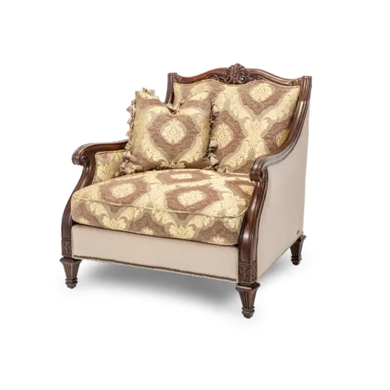 58838-stgld-44 Aico Furniture Villagio Wood Trim Chair
