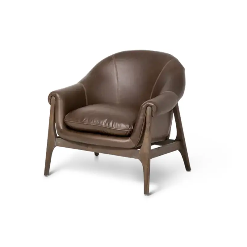 St-indio34-gnt-200 Aico Furniture Studio Wood Trim Leather Chair