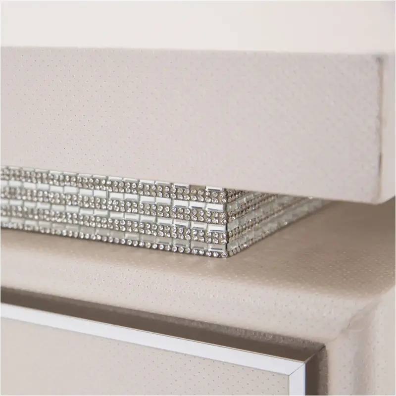 9011040-111 Aico Furniture Upholstered Nightstand 9011040-111 Aico Furniture Upholstered Nightstand