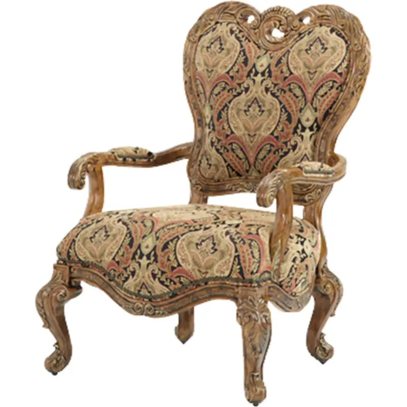 71834-rdgld-35 Aico Furniture Palais Royale Wood Trim Chair