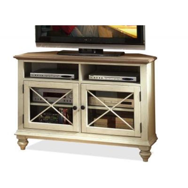 32544 Riverside Furniture Coventry Two Tone Corner Tv Console