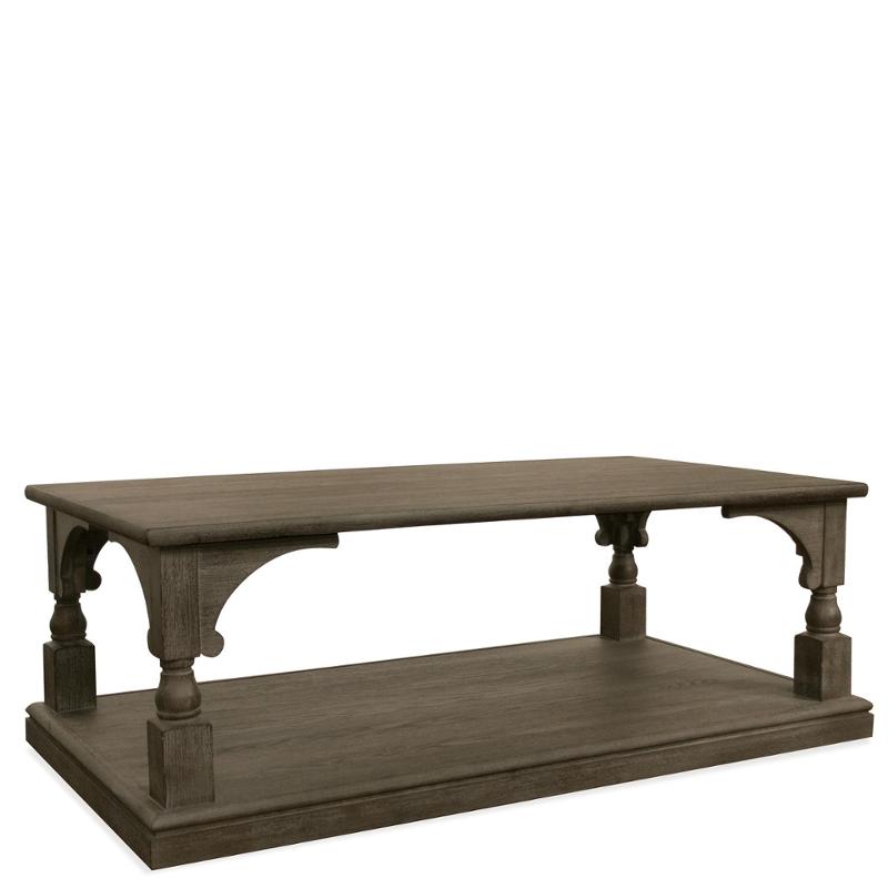 44403 Riverside Furniture Rectangular Caster Cocktail Table