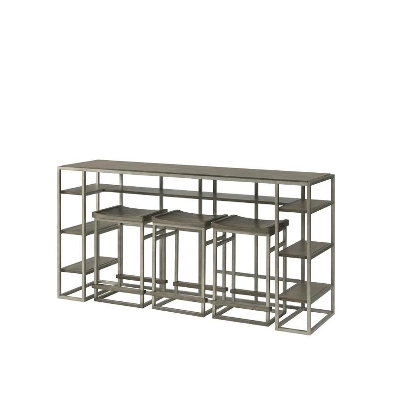 37116 Riverside Furniture Paradigm Sofa Table W/3 Stools