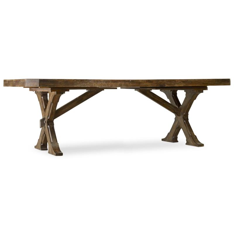 5343-75200 Hooker Furniture Willow Bend Rectangle Trestle Table