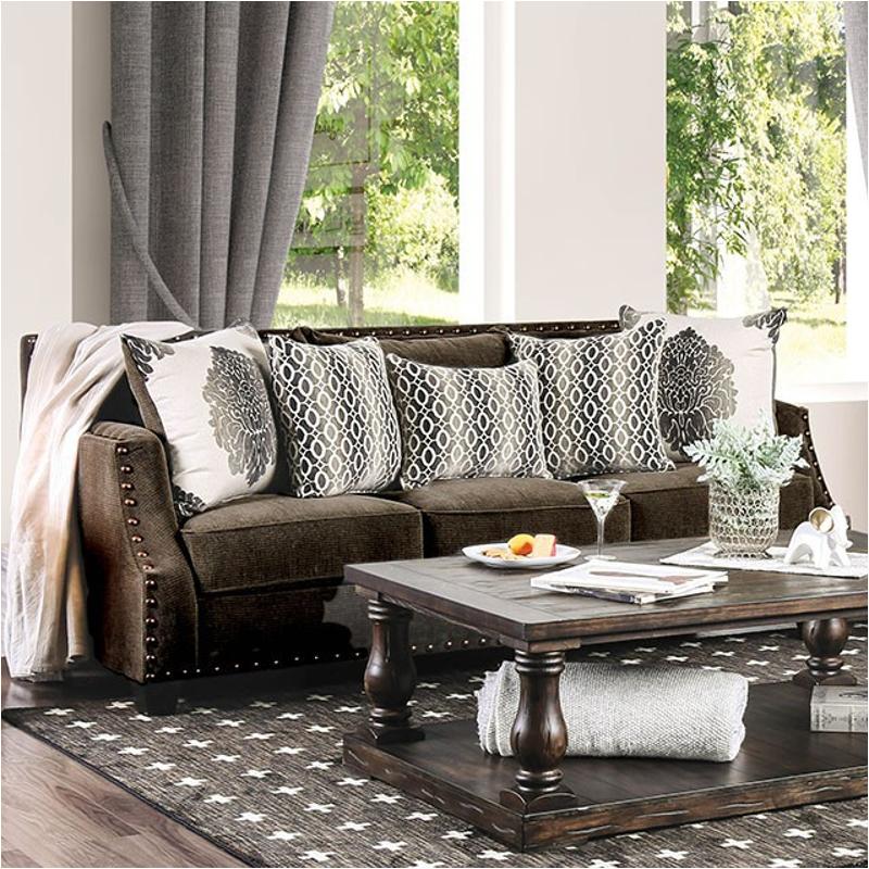 Sm3073 sf Furniture Of America Sofa Light Brown