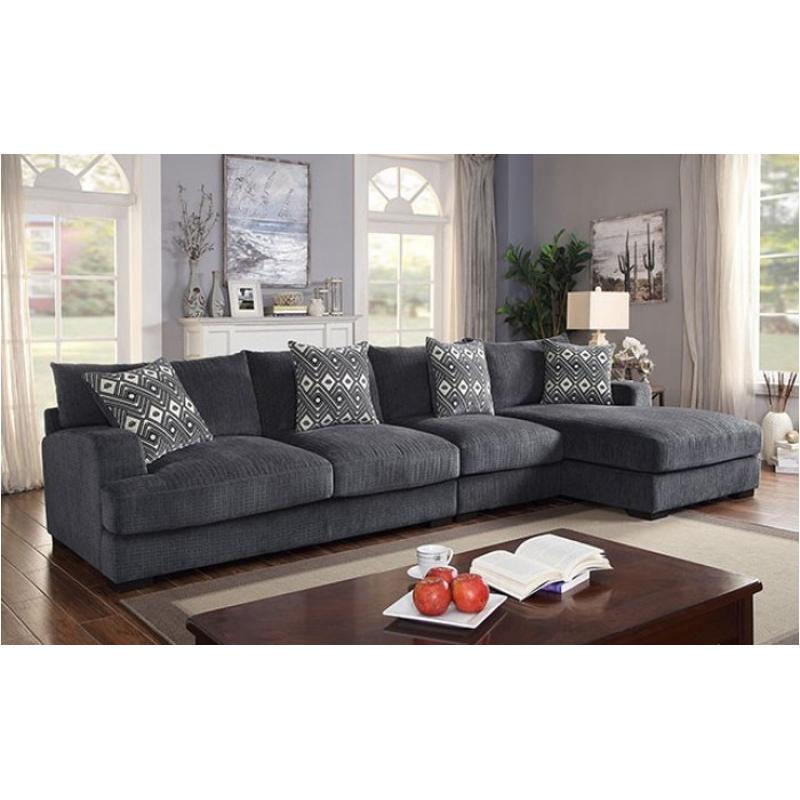 Cm6587-sect-ll-r Furniture Of America Kaylee Sectional