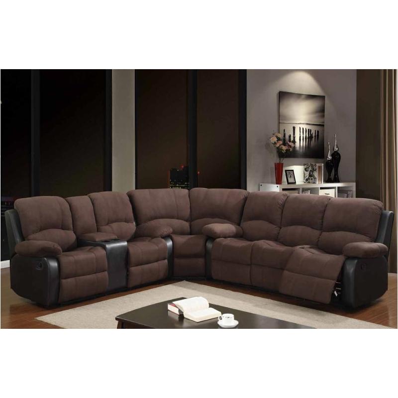 U1710-sectional-s - Rider Chocolate Global Furniture Sectional