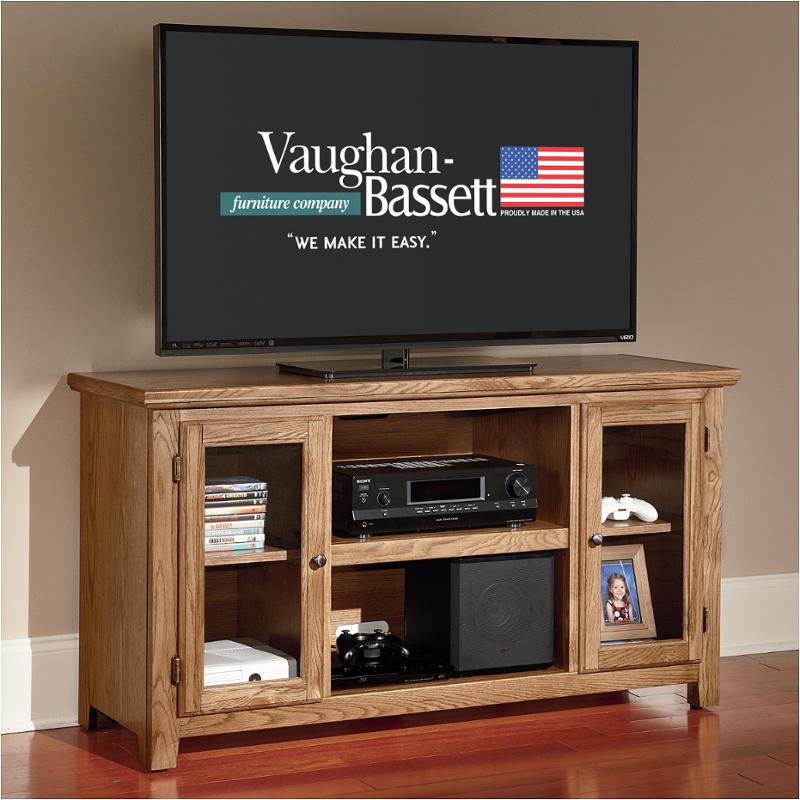 50 548 Vaughan Bassett Furniture 54in Media Center Light Oak