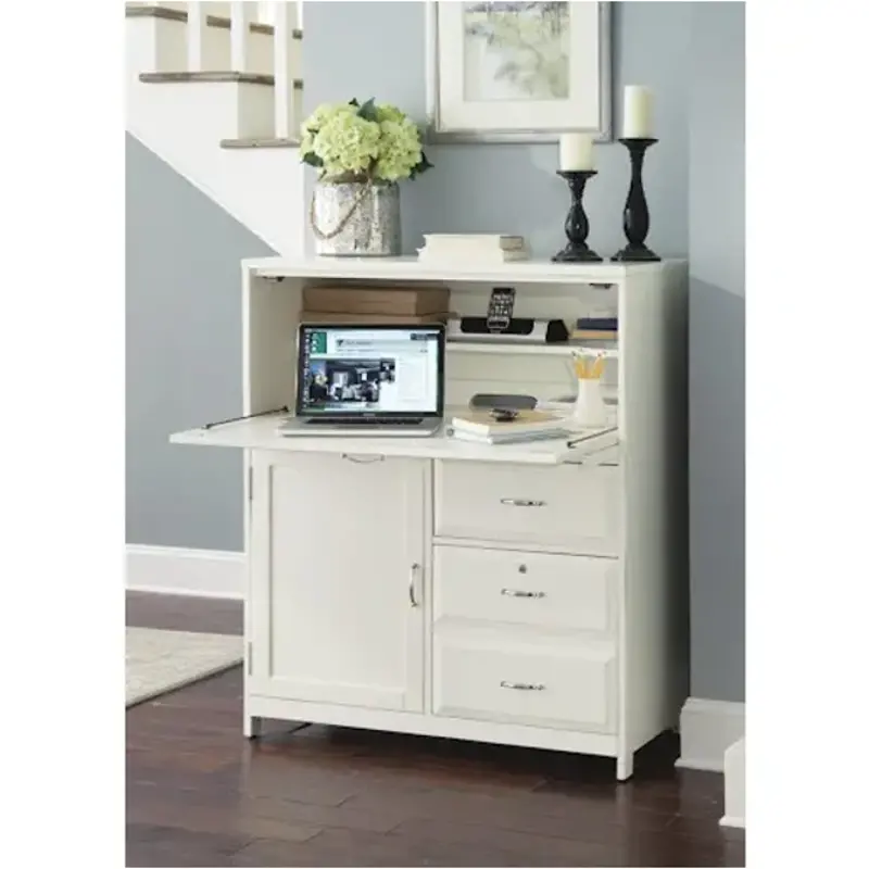 715 ho108 Liberty Furniture Hampton Bay White Computer Cabinet