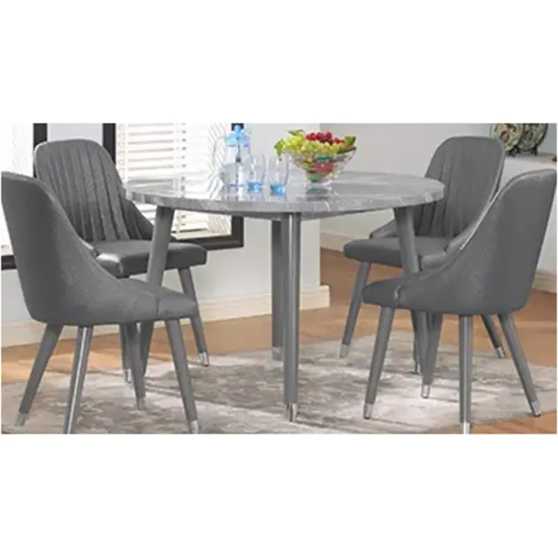 D1206-11 New Classic Furniture 48in Round Dining Table - Gray