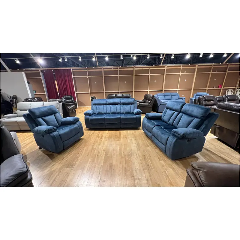 U6096-30-blu New Classic Furniture Sofa With Dual Recliner - Blue