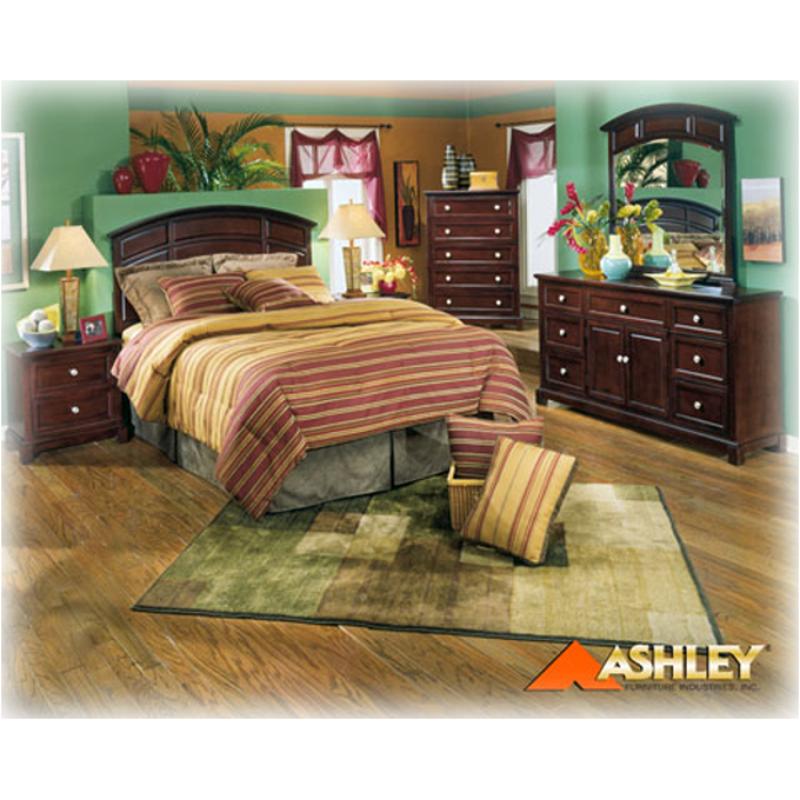 B343-57 Ashley Furniture Hillhouse Qn Panel Hdbd Merlot Fnsh