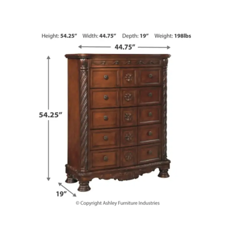 B553-46 Ashley Furniture North Shore - Dark Brown Chest