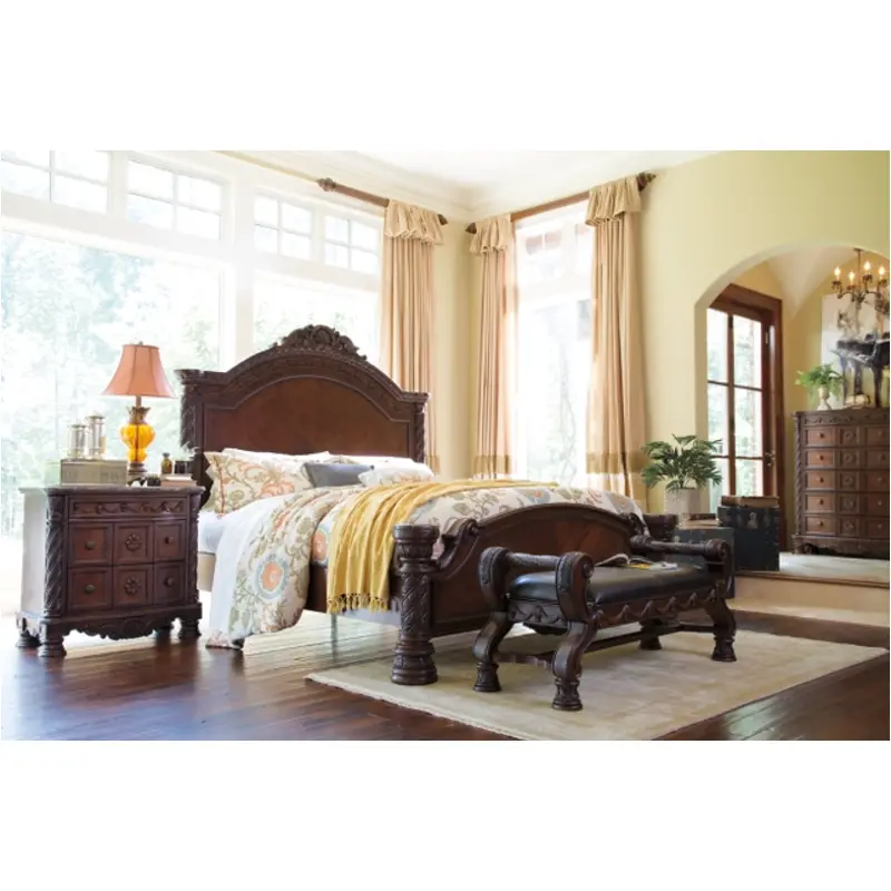 B553-158 Ashley Furniture North Shore - Dark Brown King Panel Bed