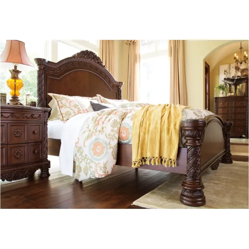 B553-158 Ashley Furniture North Shore - Dark Brown King Panel Bed