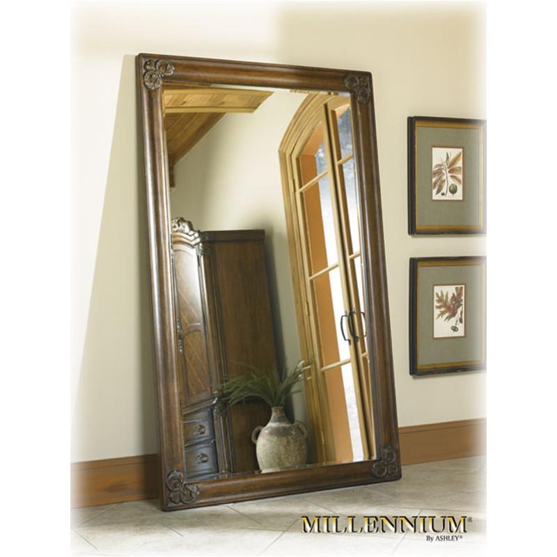 B606-07 Ashley Furniture Bellissimo Floor Acnt Mir Med Brn Fnsh