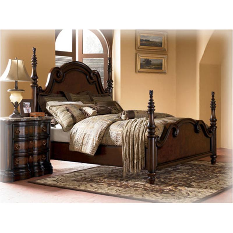 B649-98 Ashley Furniture Campania Queen Poster Rails Brown Finish
