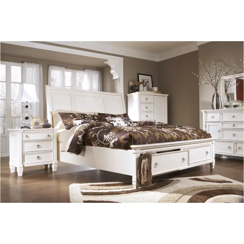 B672-77 Ashley Furniture Queen Sleigh Bed With Storage Fb