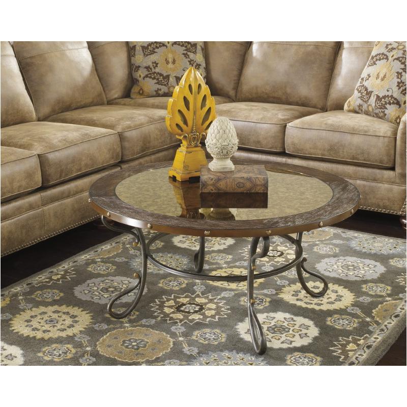 T612-8 Ashley Furniture Everleaux Round Cocktail Table