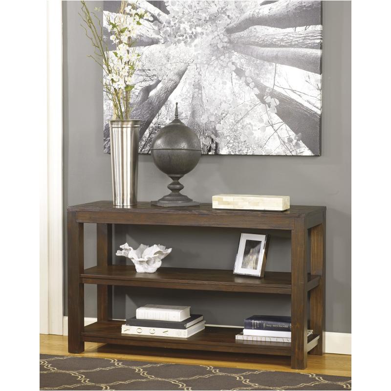 T660-4 Ashley Furniture Grinlyn - Rustic Brown Sofa Table