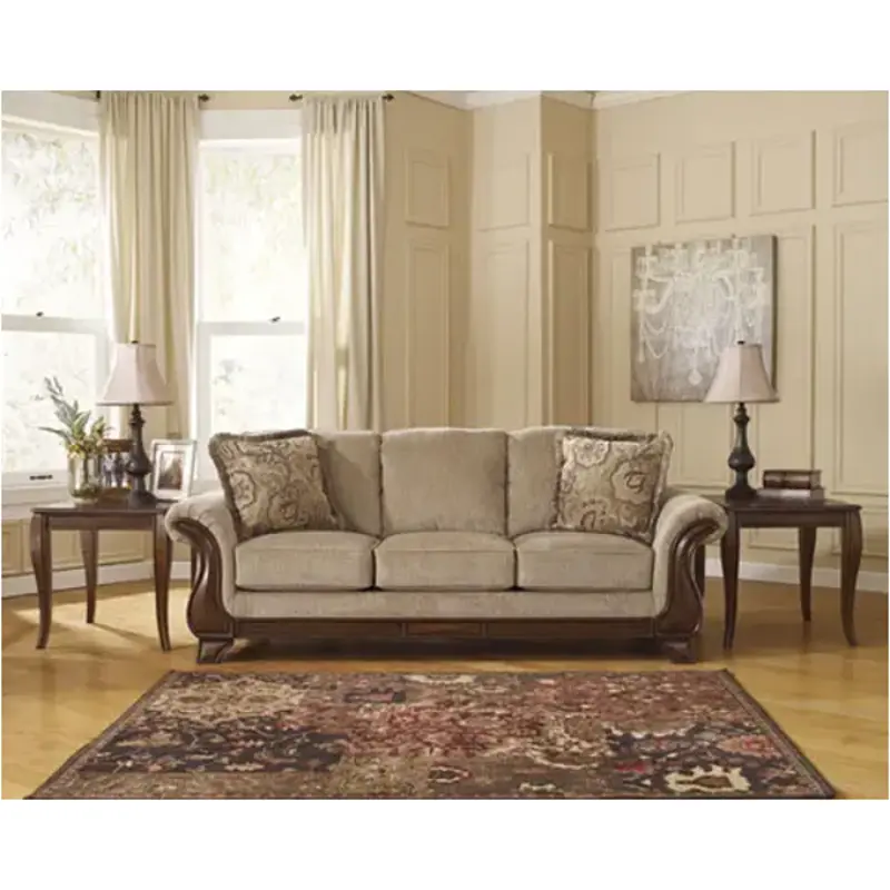 Ashley Sofa With Wood Trim