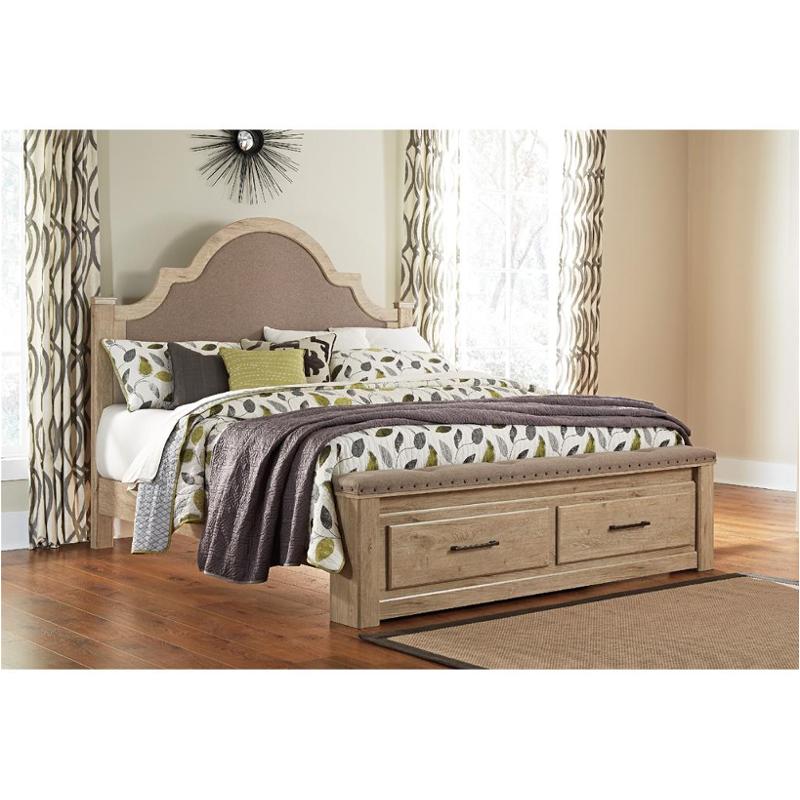 B261-66 Ashley Furniture King Upholstered Storage Footboard