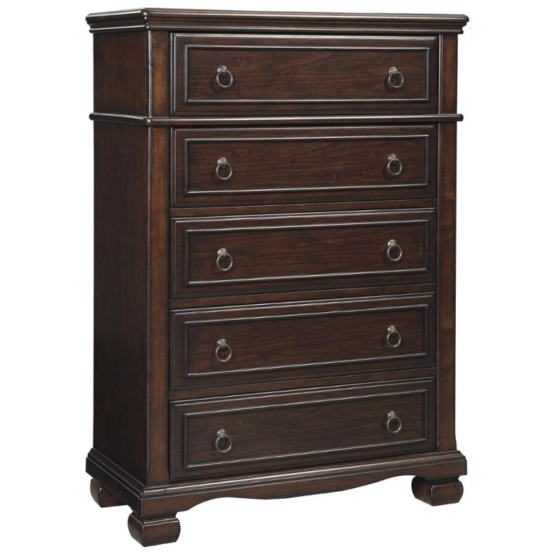 B554-46 Ashley Furniture Brulind - Brown Five Drawer Chest