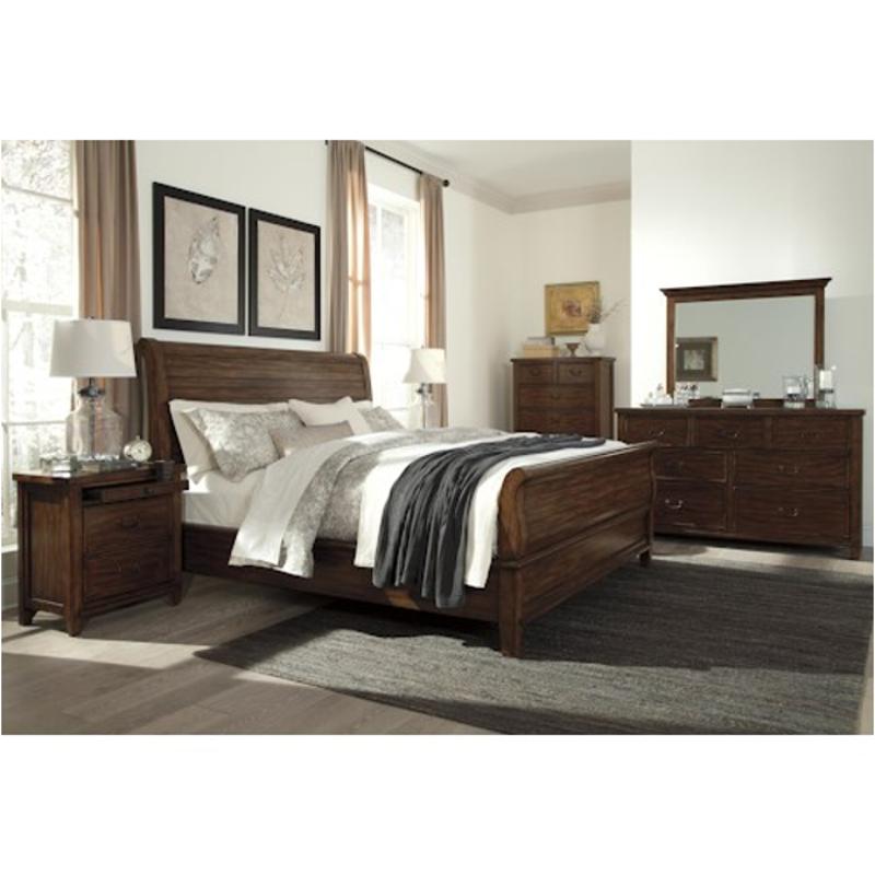 B648-77 Ashley Furniture Chaddinfield - Brown Queen Sleigh Bed