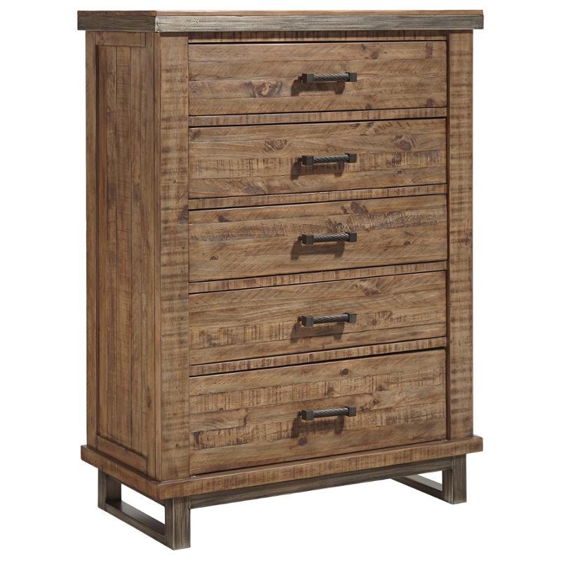 B663-46 Ashley Furniture Dondie - Warm Brown Five Drawer Chest