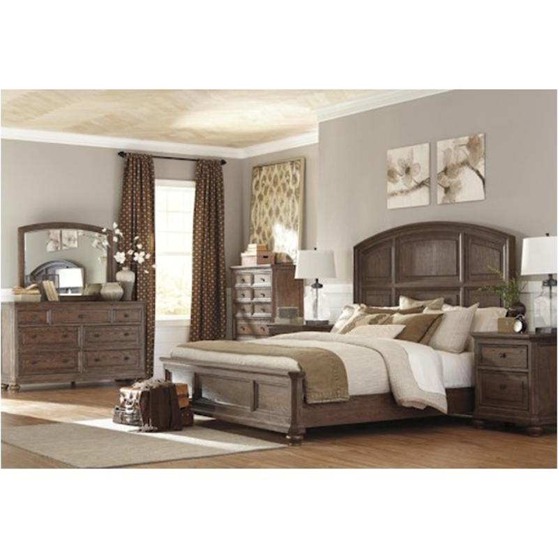 B709-58 Ashley Furniture Maeleen - Medium Brown King Panel Bed